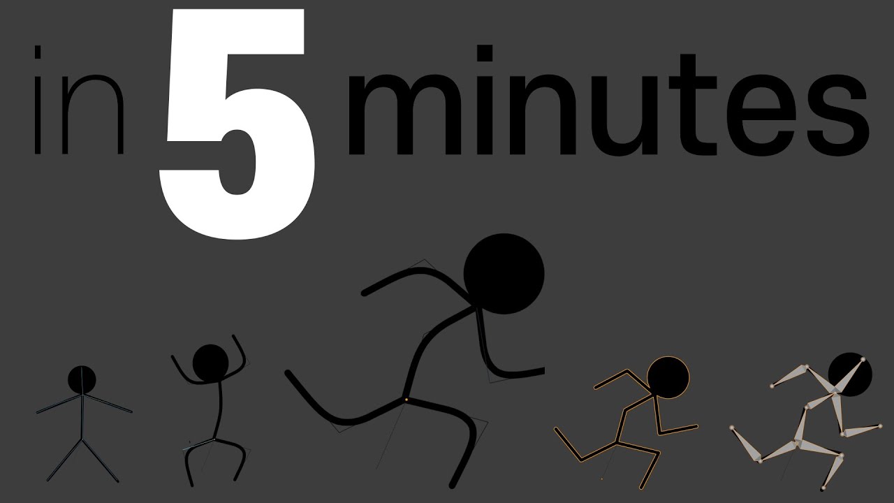 Very Simple Stickman Rigging Setup at Real working speed (Grease Pencil ...