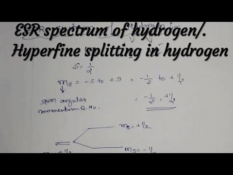 ESR spectrum of hydrogen/Hyperfine splitting in hydrogen/ ESR ...