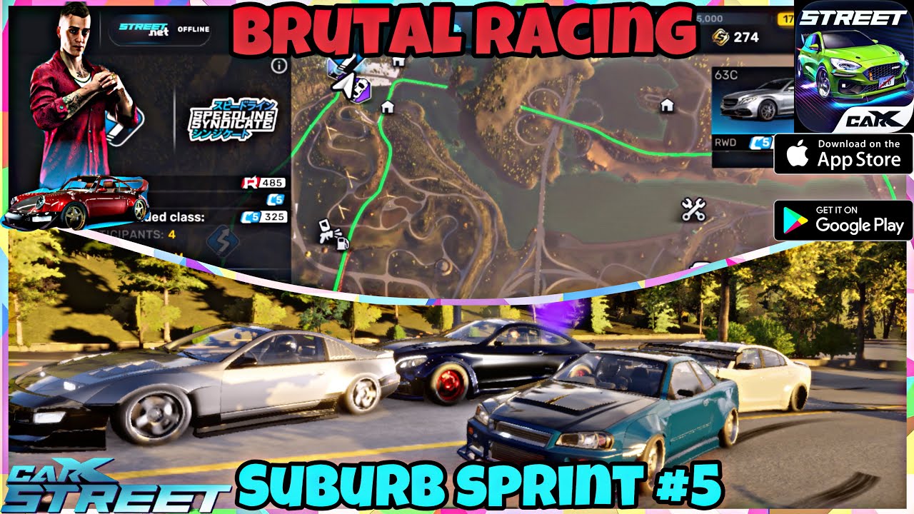 Speedline syndicate club suburb sprint 5 race car street - YouTube