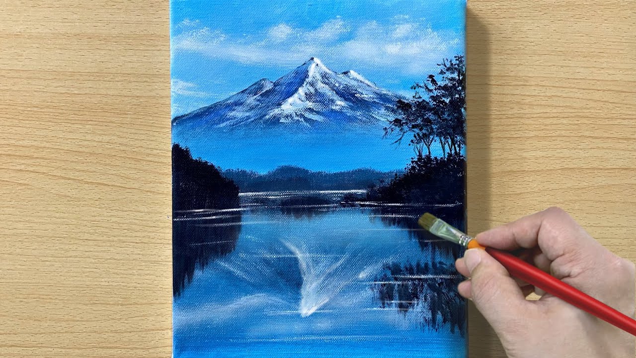 Mountain Landscape Painting / Acrylic Painting for Beginners / STEP by ...