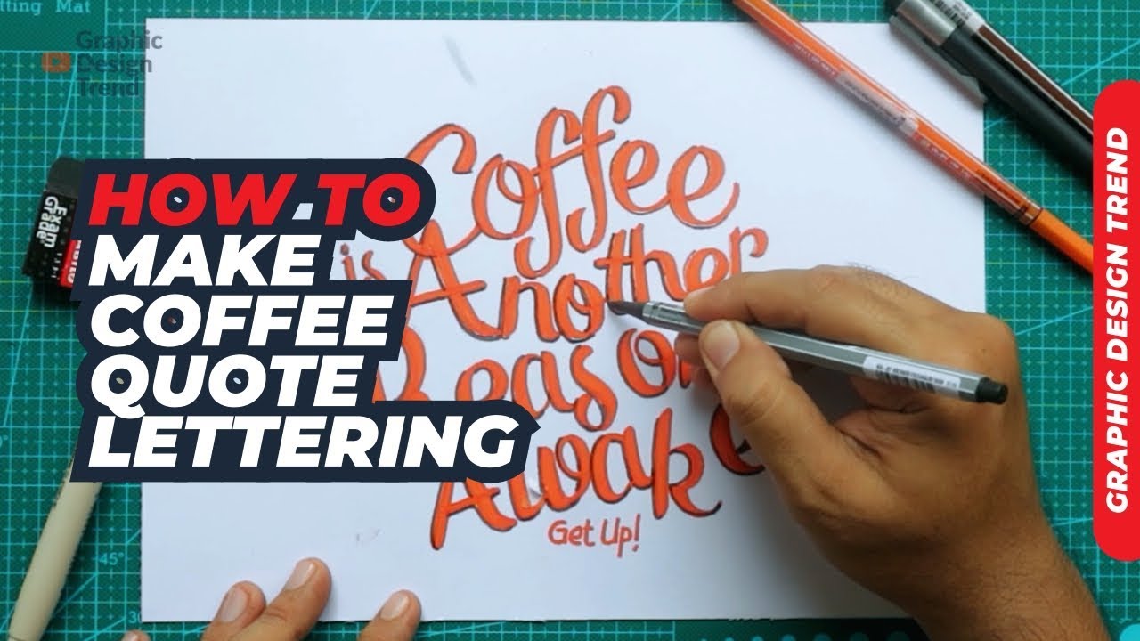 Lettering Using Stabilo Pen 68 - YouTube