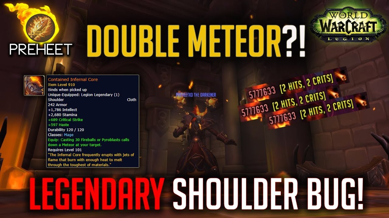 Double Meteor Trick! Legendary Shoulders - Fire Mage Guide - YouTube