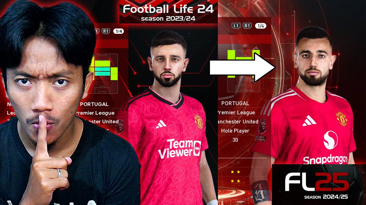 CARA MEMINDAHKAN REAL FACES FOOTBALL LIFE 2024 KE FOOTBALL LIFE 2025 ...