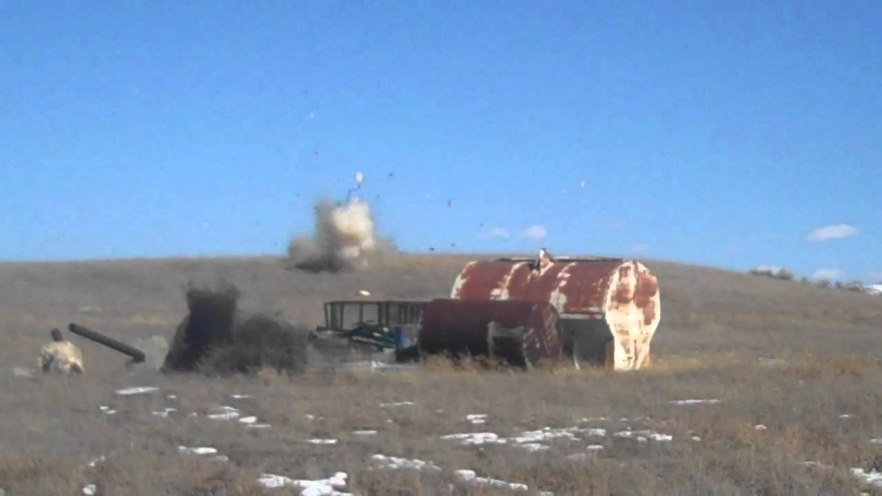 Spencer Destroys washing machine with exploding target - YouTube