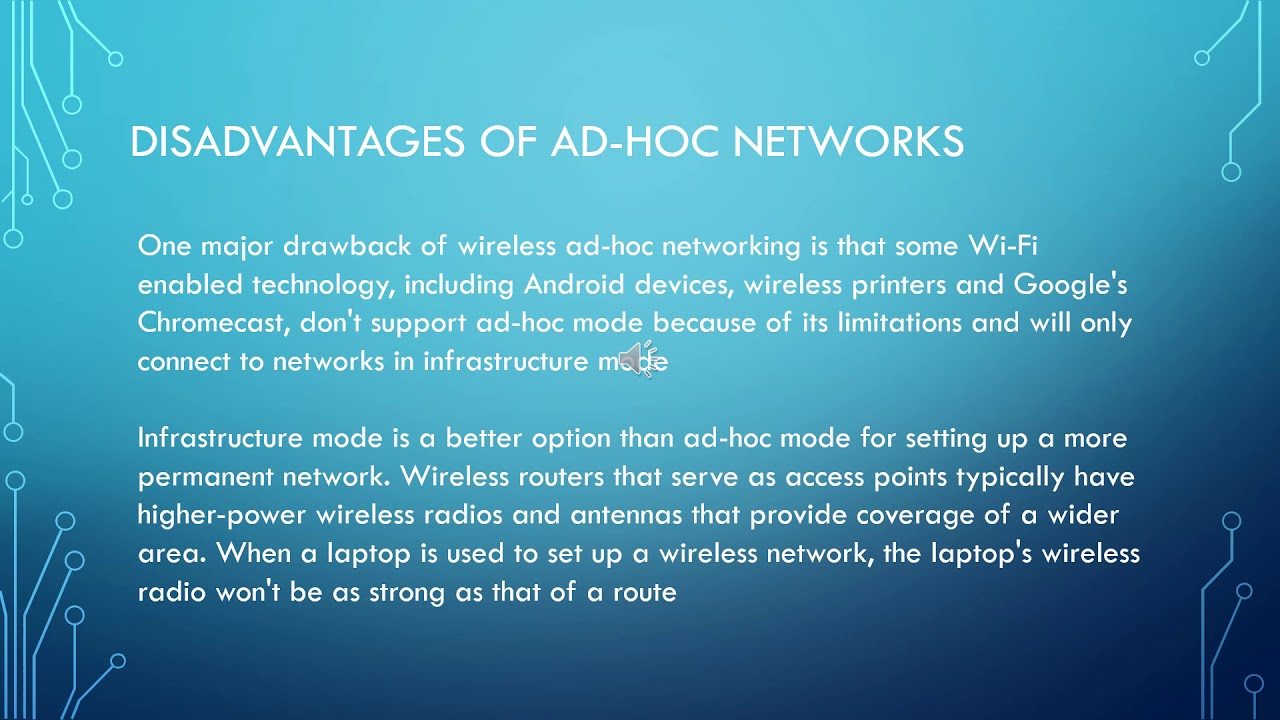 ADVANTAGE, DISADVANTAGE AND APPLICATION OF AD-HOC NETWORKS. - YouTube