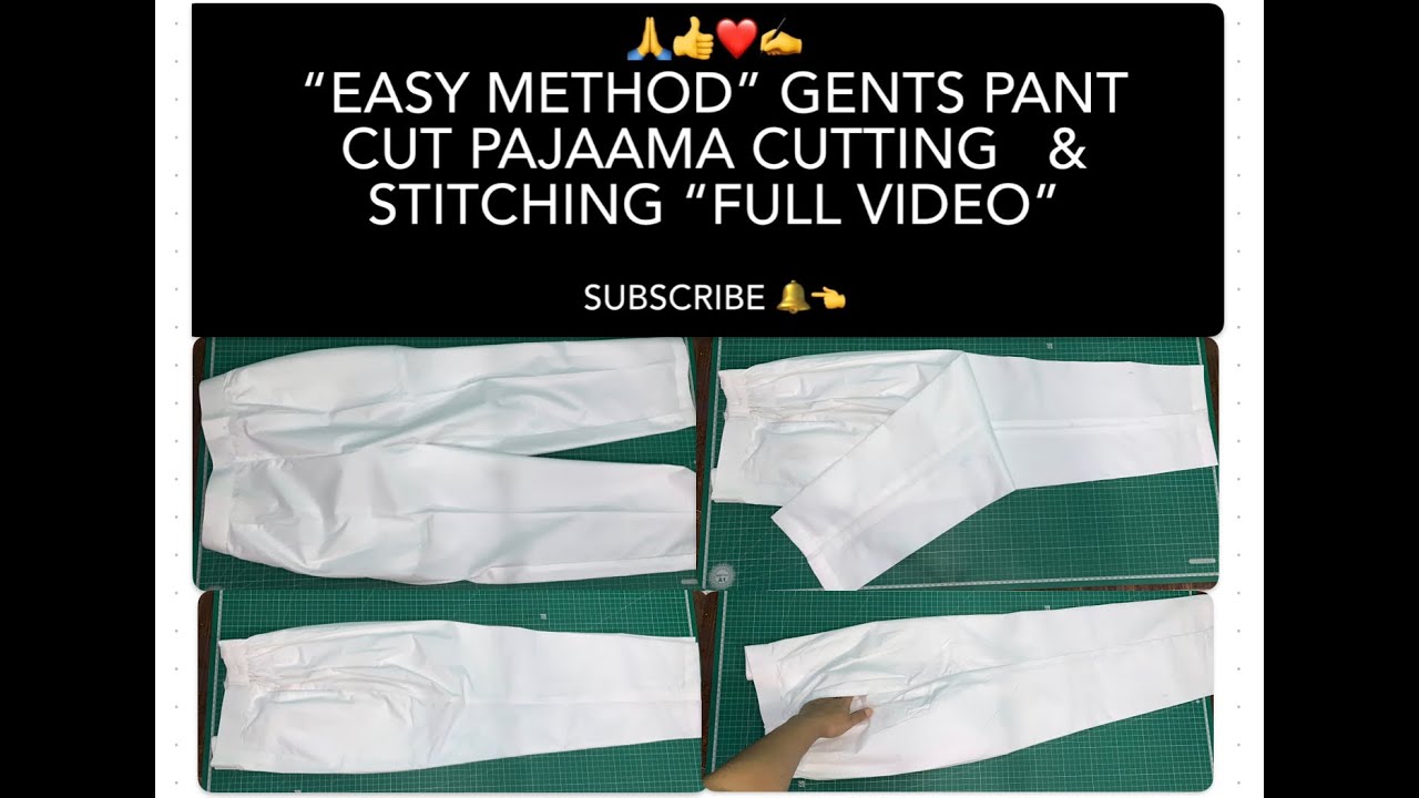 Easy Method Gents Pant Cut Pajaama Cut & Sew(Full Video ...