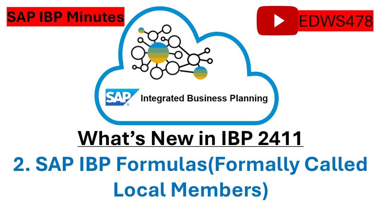 SAP IBP Minutes:IBP Formulas| How to create IBP Formulas(Local Members ...
