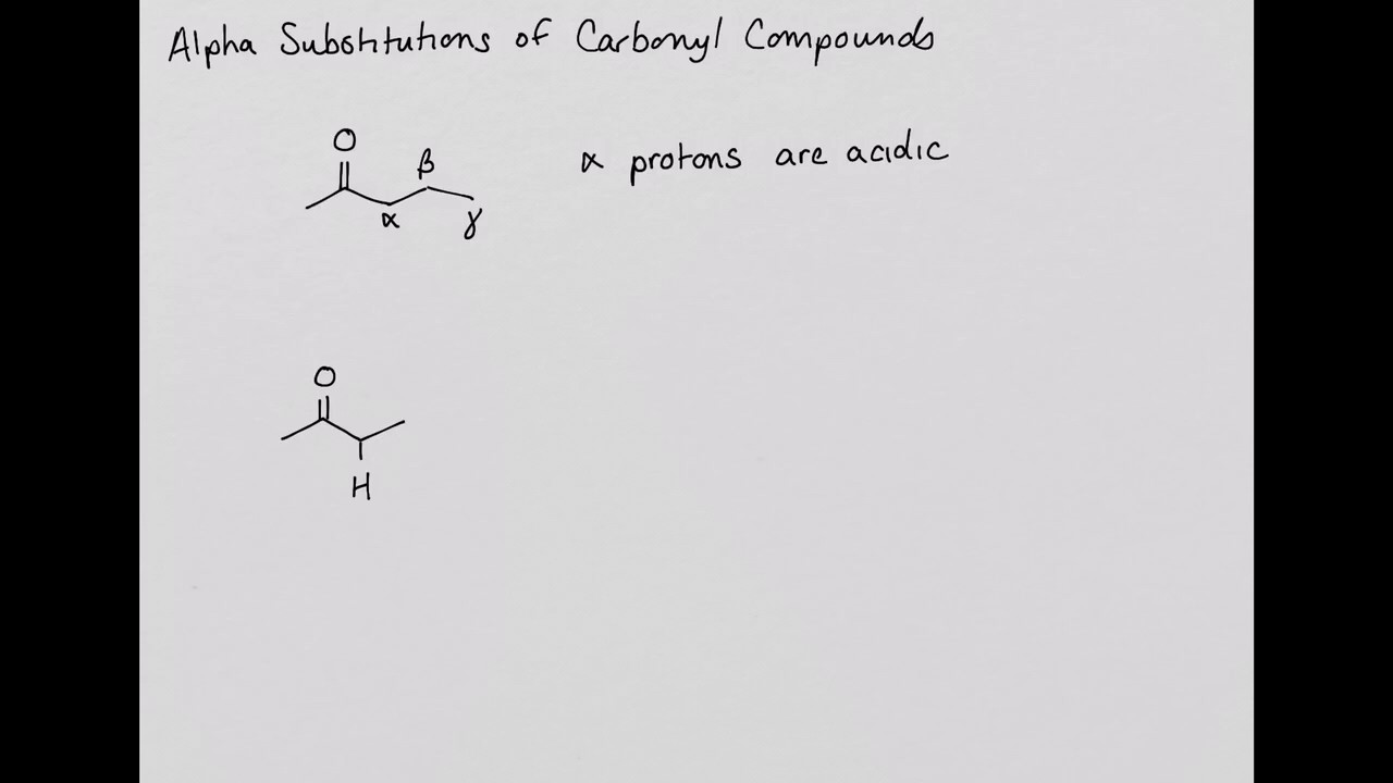 Alpha Substitution Reactions of Carbonyl Compounds - YouTube