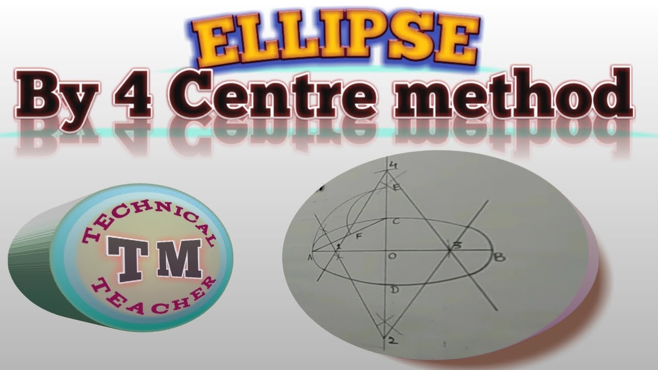 Ellipse 4 Centre Method ELLIPSE BY 4 CENTRE METHOD | ENGINEERING ...