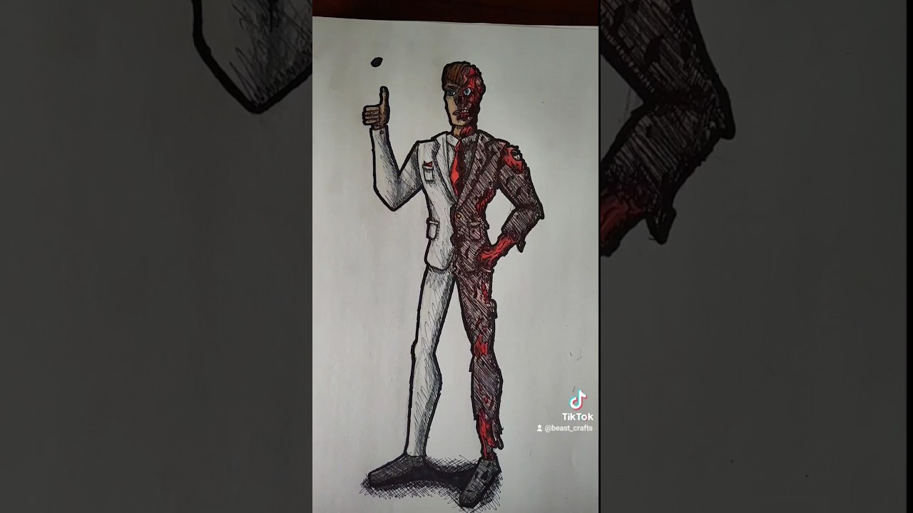 Two-face drawing #art #batman #drawing #twoface - YouTube