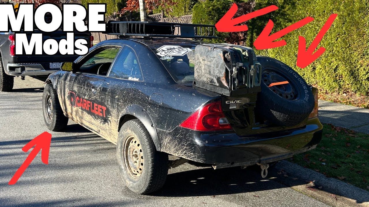 $800 Off road Honda Civic Gets MORE MODS! It's A BEAST - YouTube