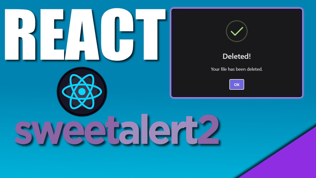React y Sweet Alert 2 - Modo Dark - YouTube