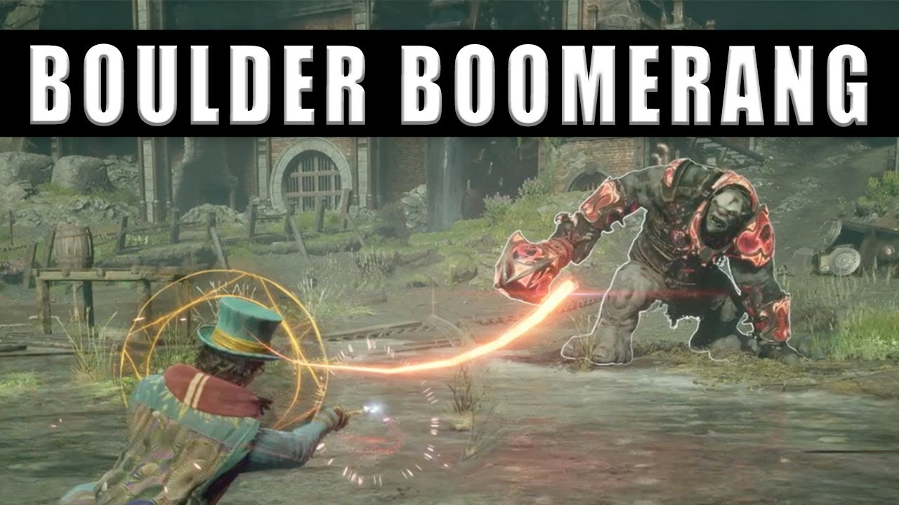 Hogwarts Legacy how to hit a Troll with its own boulder - YouTube