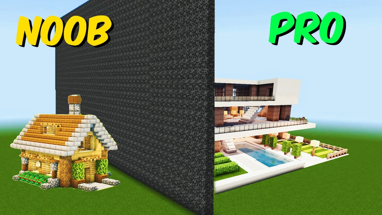 Minecraft | Noob house vs Pro house | Subscribe ! - YouTube
