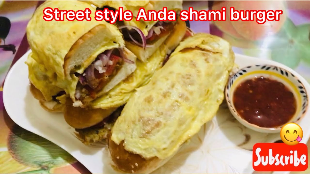 Street style Anda Shami Burger|Desi Burger recipe|How to make Anda ...