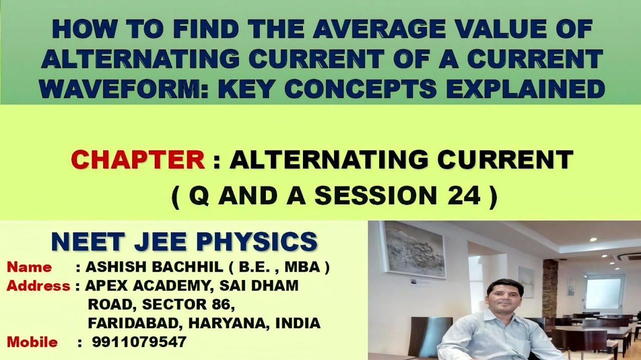 Average value of Alternating Current over one complete cycle of a ...