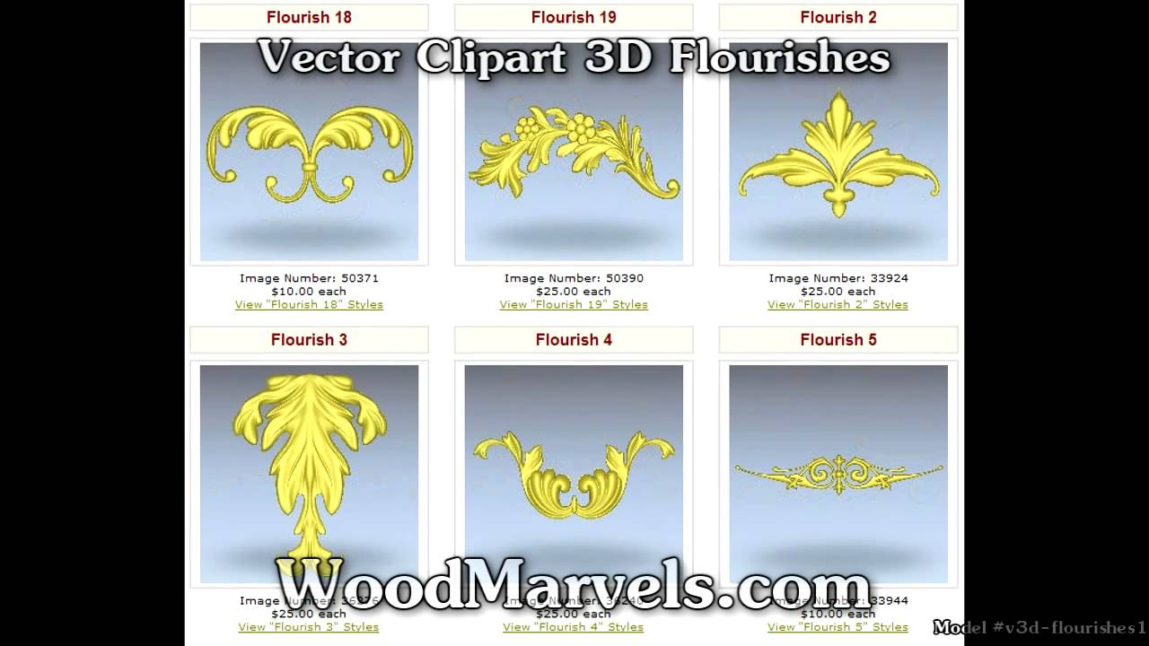 Vector Clipart 3D Flourishes and Ornaments Collection (720HD) - YouTube