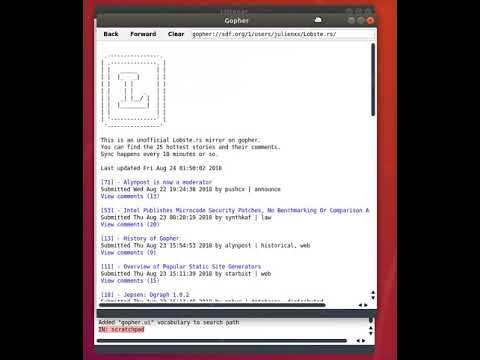 Gopher client in Factor - YouTube