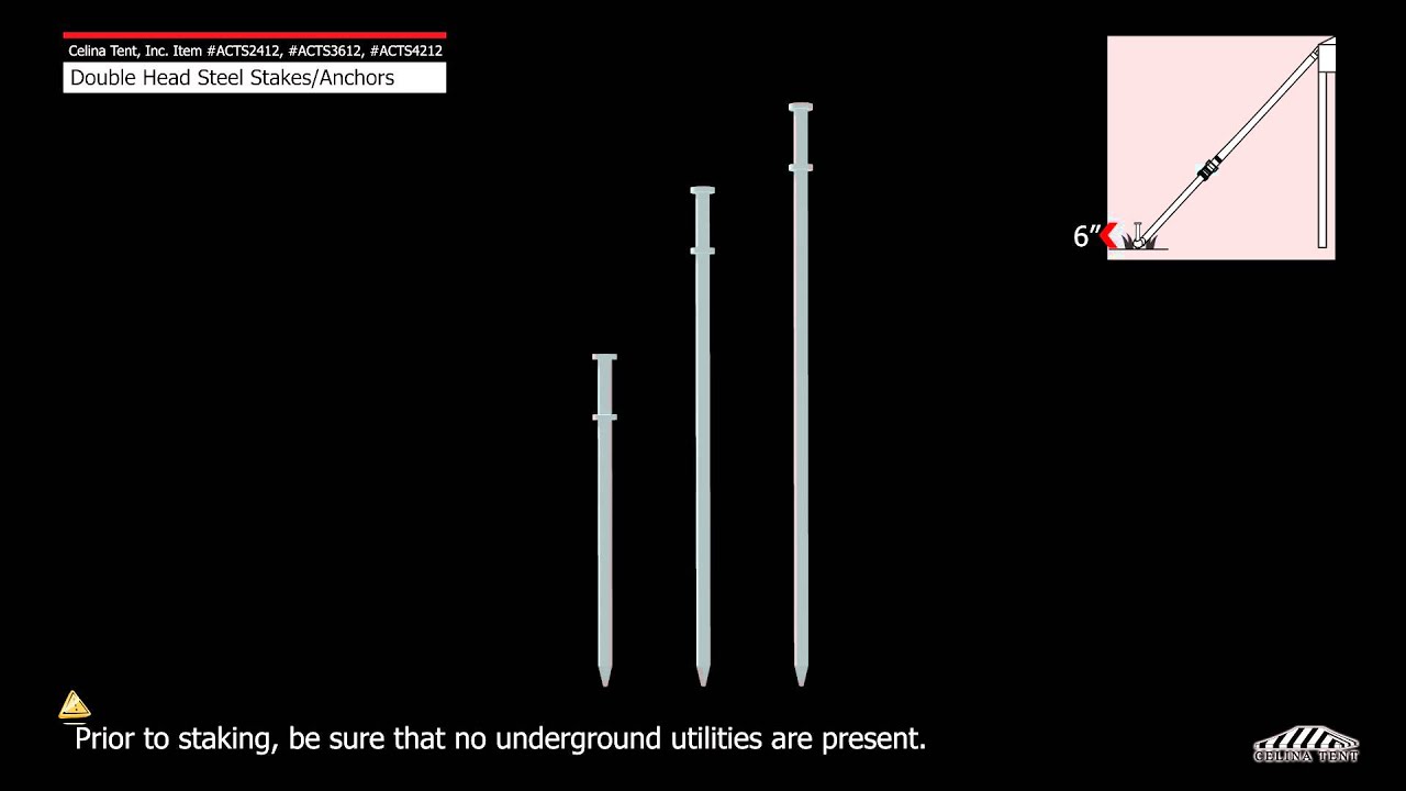 Double Head Steel Stakes / Anchors - YouTube