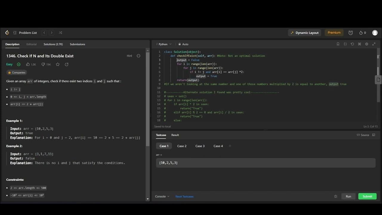 1346. Check if N and Its Double Exist - YouTube