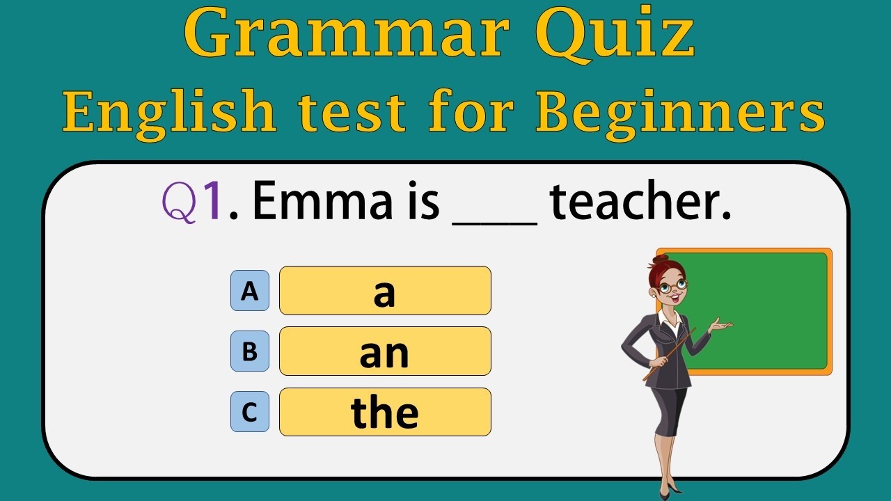 Grammar Quiz | English test for beginner | English Grammar Test - YouTube