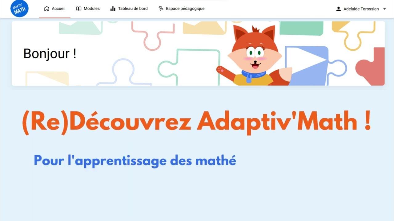 Adaptiv'Math, une ressource d'apprentissage des mathématiques pour le cycle 2 - YouTube