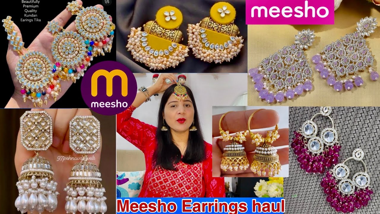 Meesho Huge Trendy Earing Unboxing Haul | Meesho Jewellery Haul ...