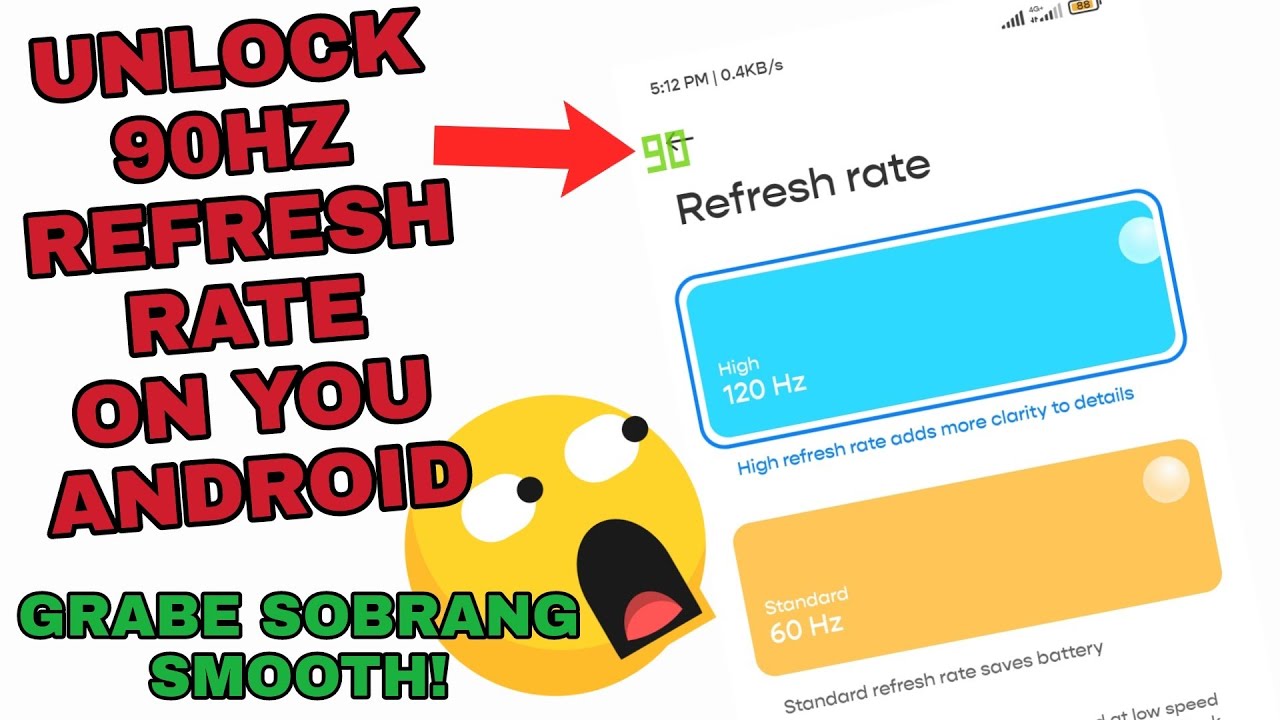 How To Force Your Phone To Use 90hz Refresh Rate Instead Of 120hz. (No ...