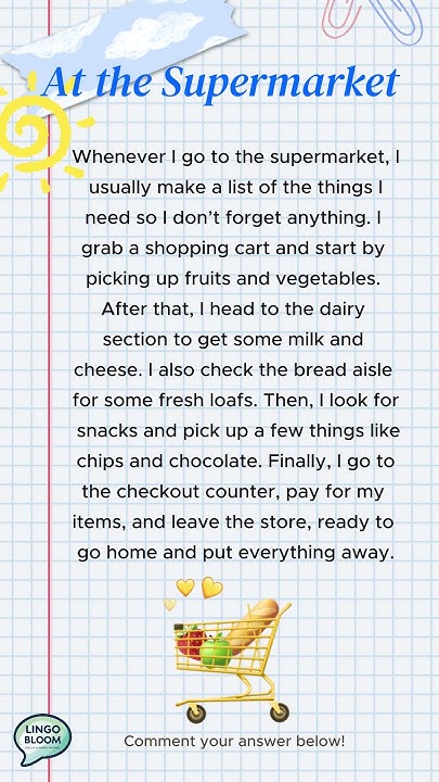 At the Supermarket | Easy English for Beginners #a1english # ...