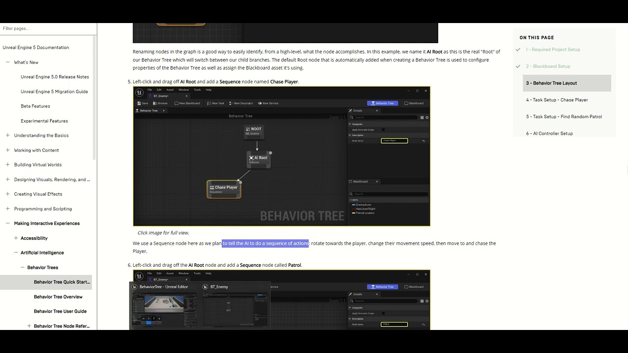 03 06 Add Sequence Behavior Tree Quick Start Guide Unreal Engine Youtube