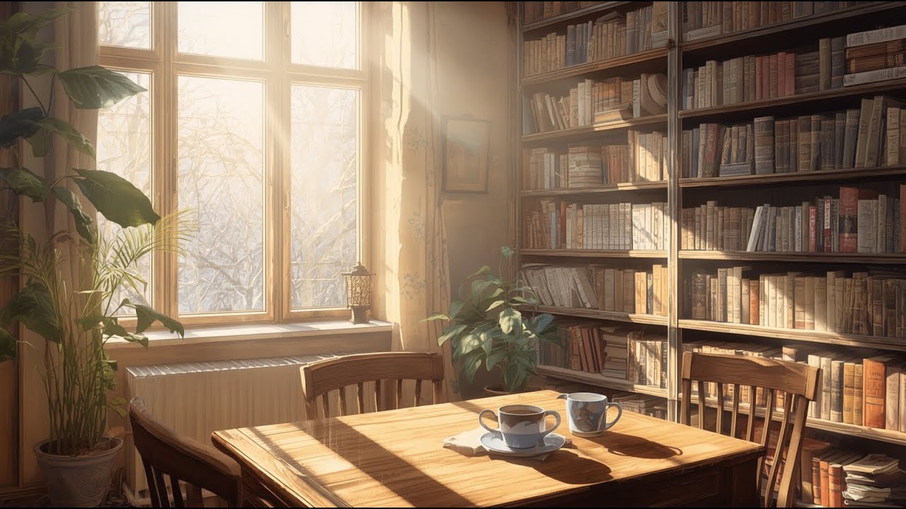 Peaceful French Study Room | 3 Hours Slow Ambient Music for Deep Focus ...