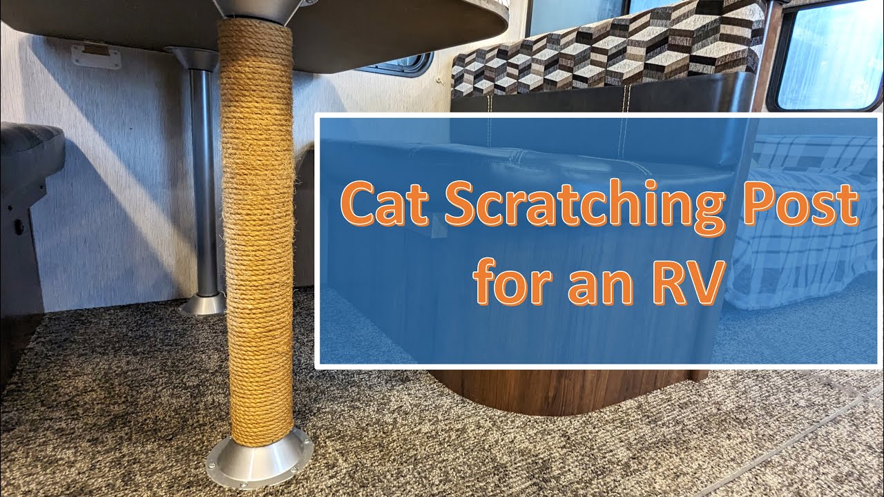 How to build a Cat Scratching Post for an RV - Camping with our cat ...