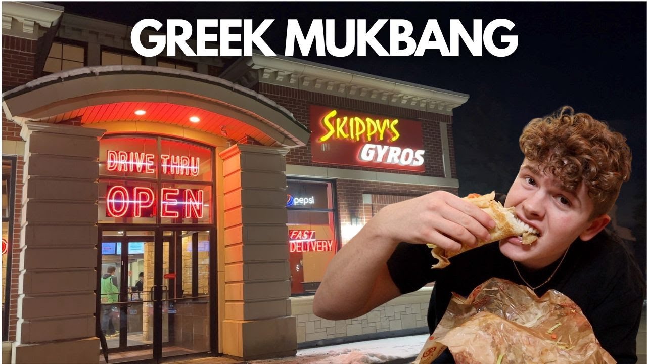 Eating Different greek Foods • MukBang - YouTube