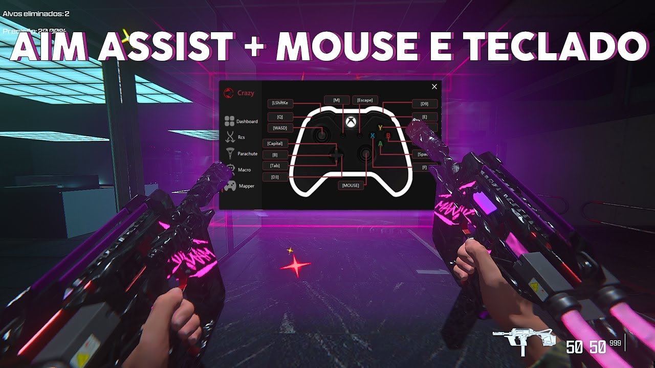 COMO TER AIM ASSIST NO TECLADO E MOUSE NO WARZONE!! - YouTube