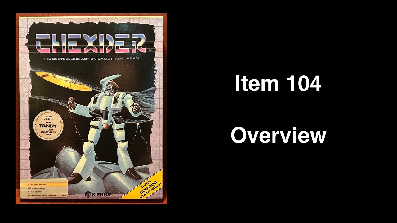 Item 104: Thexder Tandy Color Computer 3 Cartridge 1987 - YouTube