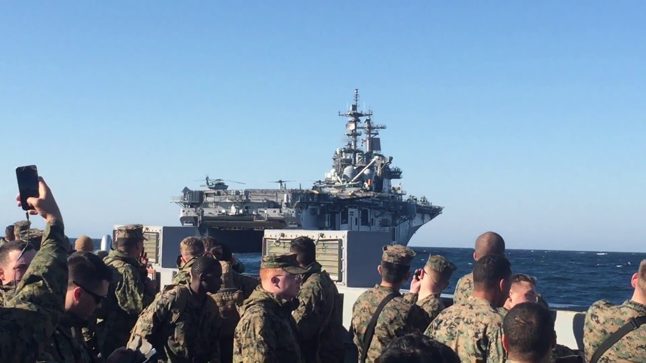 My experience taking a LCU (Landing Craft Utility) from the well deck ...