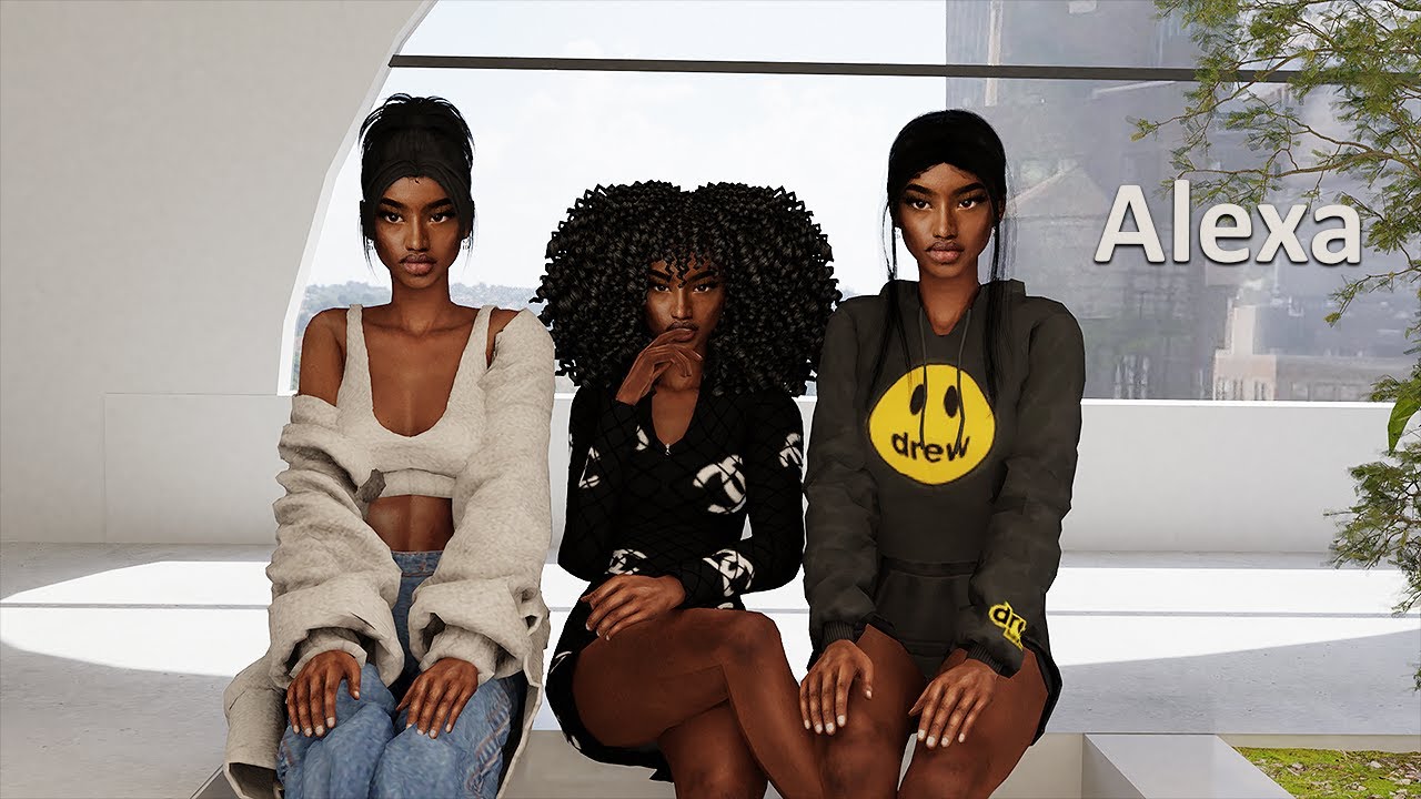 Sims 4 CAS Alexa Thurston | CC Folder & SIM DOWNLOAD - YouTube