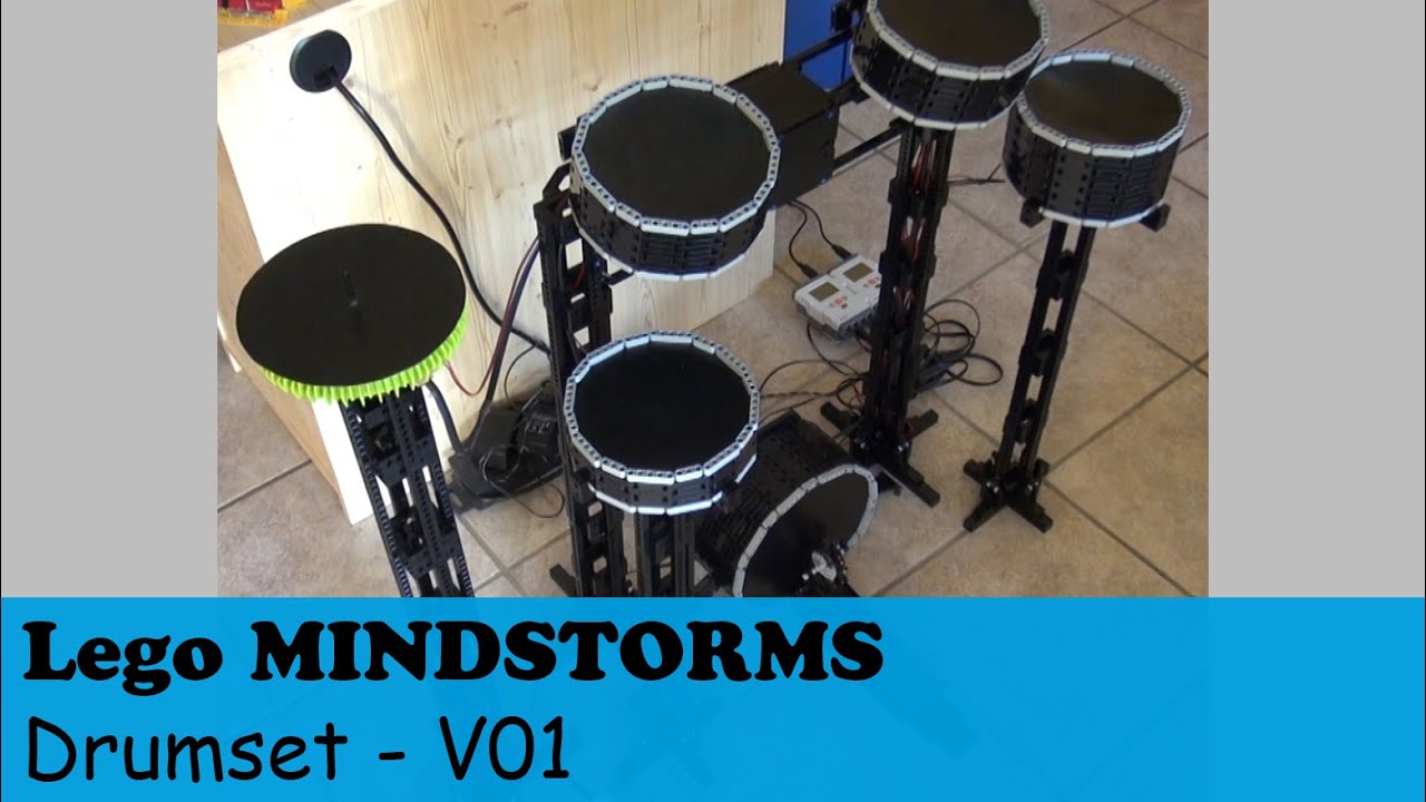 V01 - Lego drum set with mindstorms nxt - Lego Schlagzeug mit mindstorms nxt - YouTube