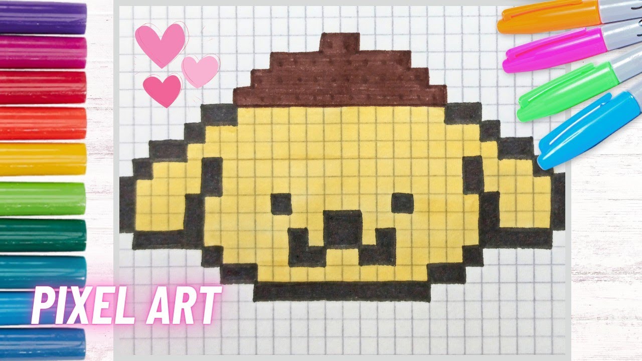 Pompompurin Pixel Art | Dibujos pixelados - YouTube