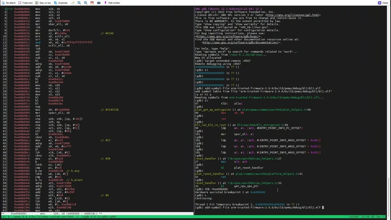 A Small Linux System For Aarch64 On Qemu 3 The Source Level Debugging With Gdb For Sw