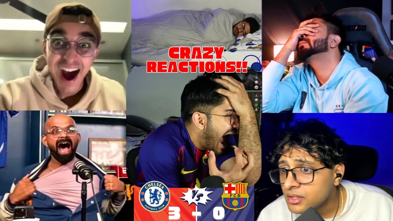 Crying BARCA Fans and HAPPY CHELSEA Fans Reaction to CHELSEA 3-0 ...