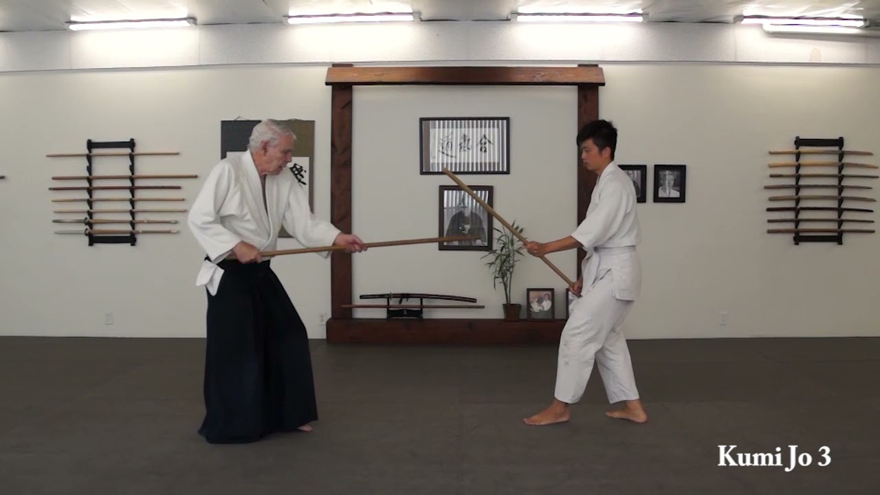 Aikido Weapon: Iwama Style Kumi Jo 1 to 5 (Partnered Practice) - YouTube