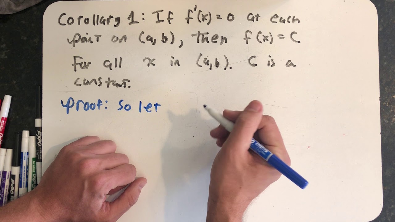 The first corollary to the Mean Value Theorem - YouTube