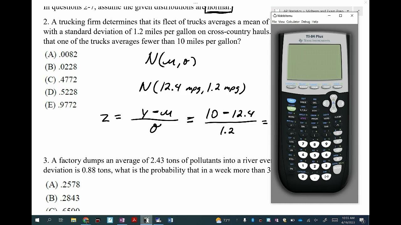AP Statistics Exam Review - Unit 1 Part 4 (#1-3) - YouTube