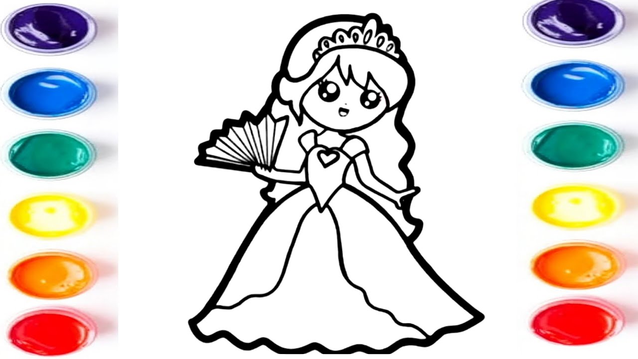 Beautiful Princess Drawing For Kids And Toddlers | Easy and Cute ...