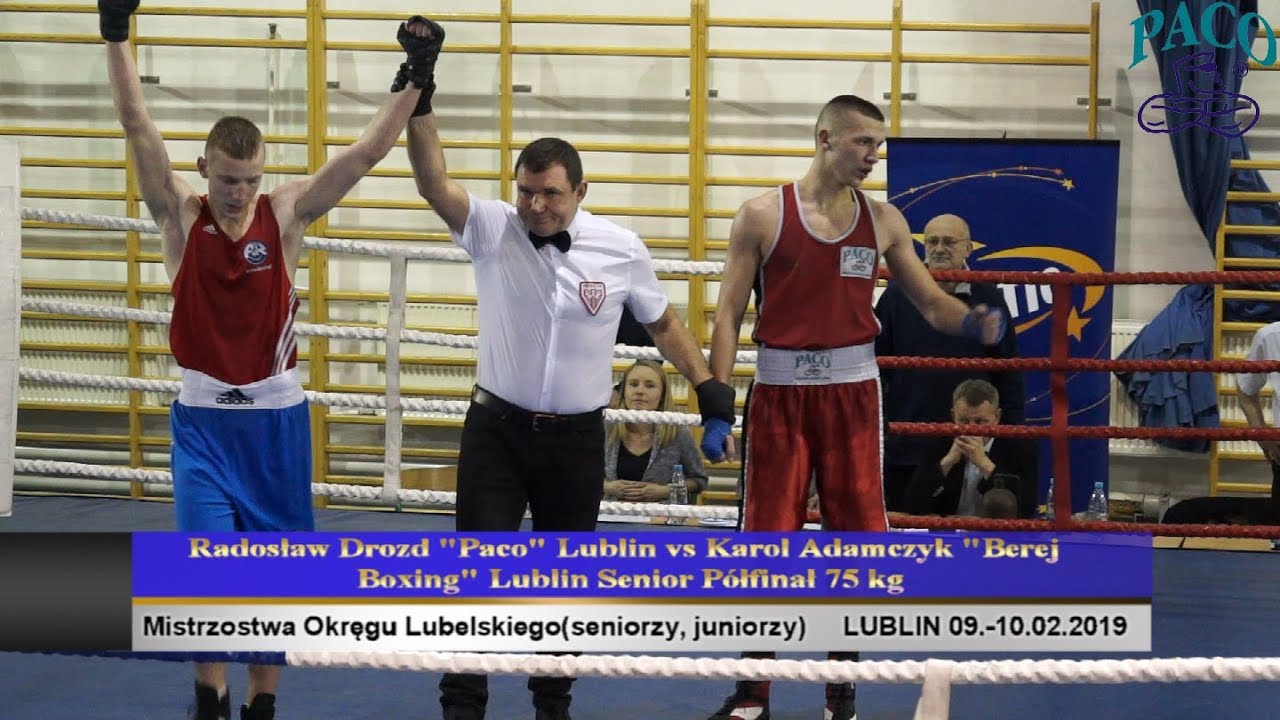 Radosław Drozd Paco Lublin vs Karol Adamczyk Berej Boxing Lublin Senior Półfinał 75 kg - YouTube