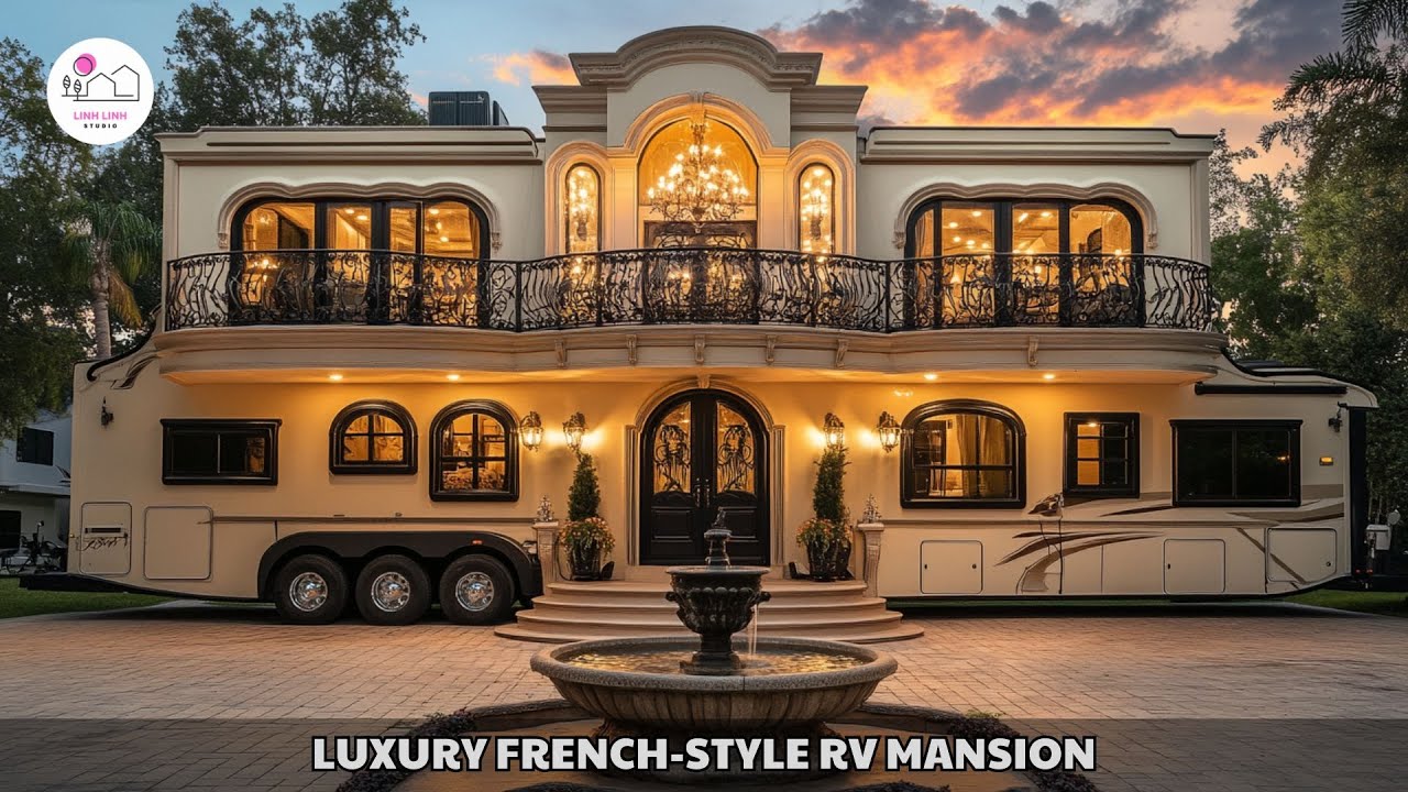 Luxury French-Style RV Mansion | Elegant Mobile Home Tour with Timeless ...