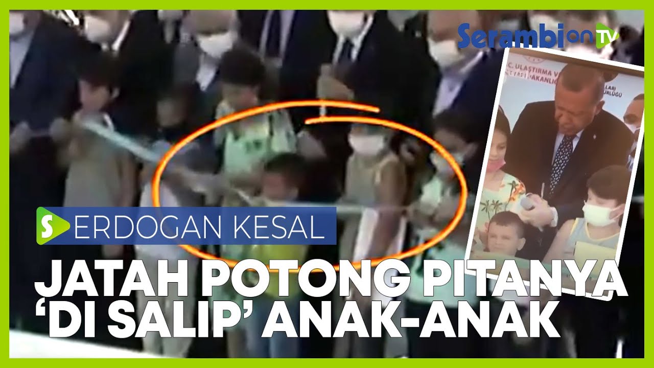 Erdogan Kesal, Jatah Potong Pitanya di Salip Anak Kecil - YouTube