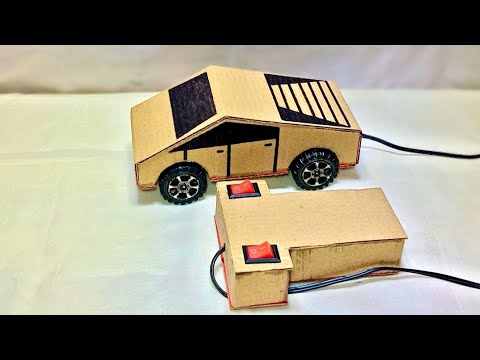 How to make remote control cardboard rc car at home - YouTube