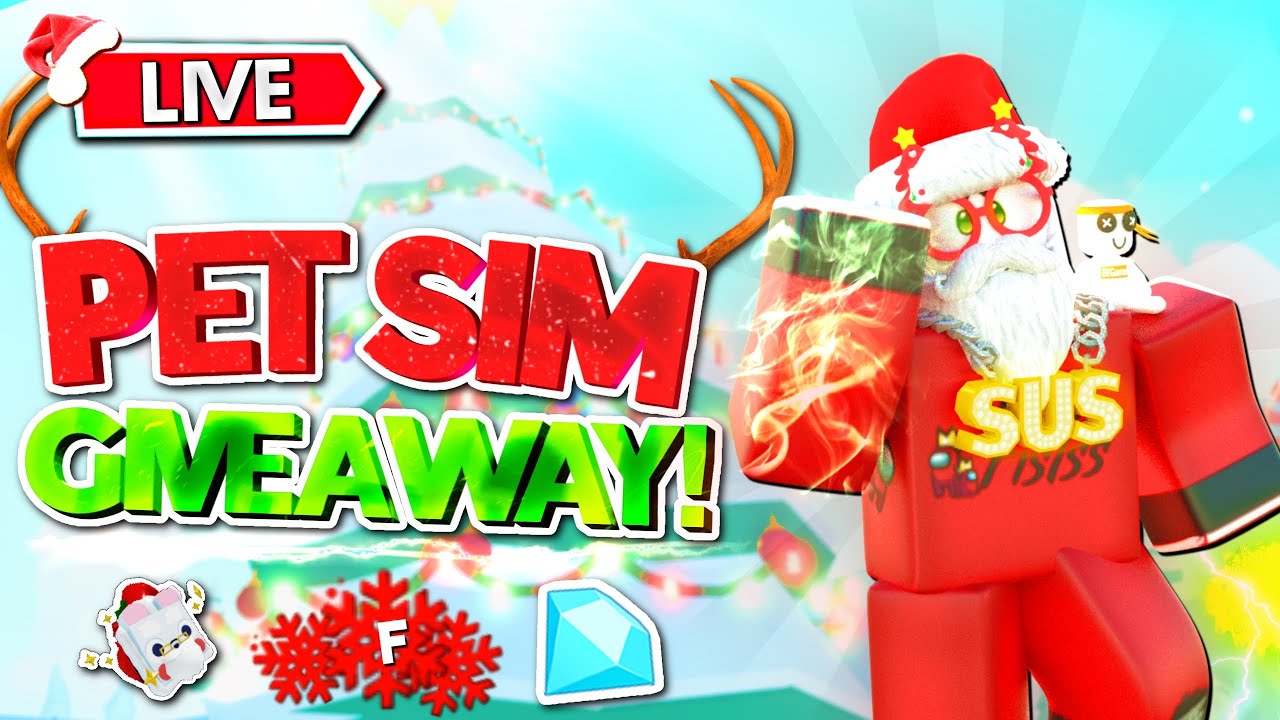 🔴LIVE Exclusive Pet Giveaway In Pet Simulator X! Free Exclusives ...